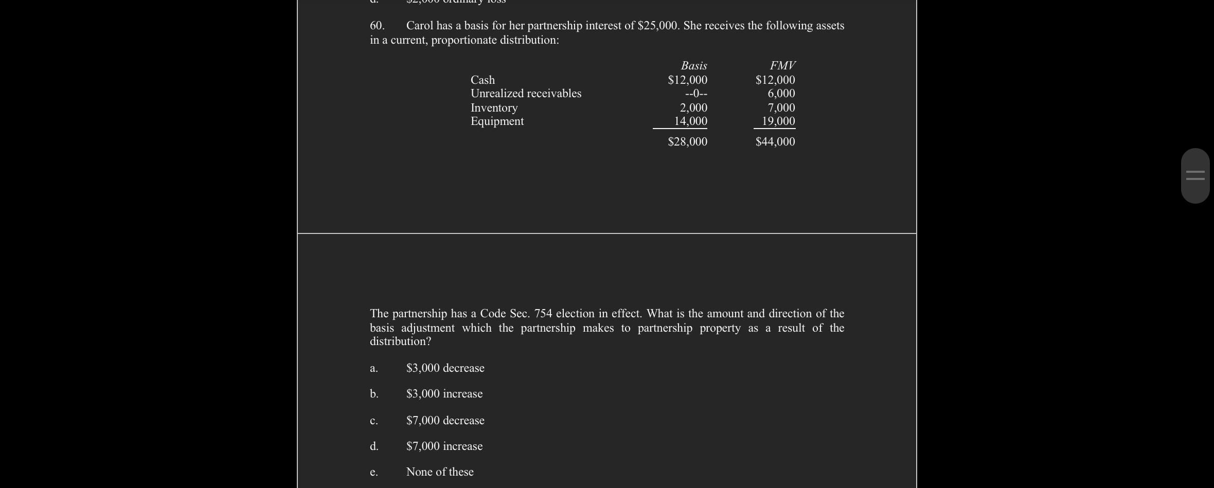 Solved Carol has a basis for her partnership interest of | Chegg.com