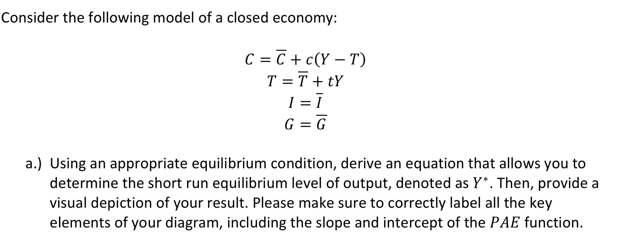 Solved Pls help me with question c.)Consider the following | Chegg.com