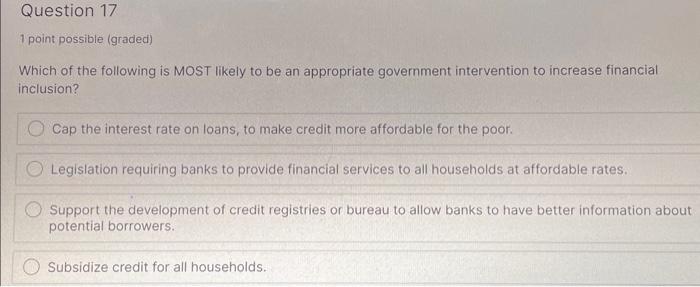 Solved 1 point possible (graded) Which of the following | Chegg.com