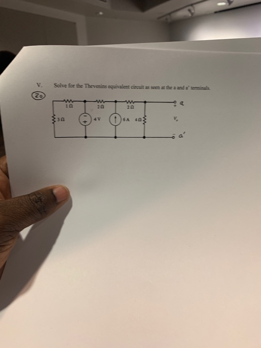 Solved Solve for the Thevenins equivalent circuit as seen at | Chegg.com