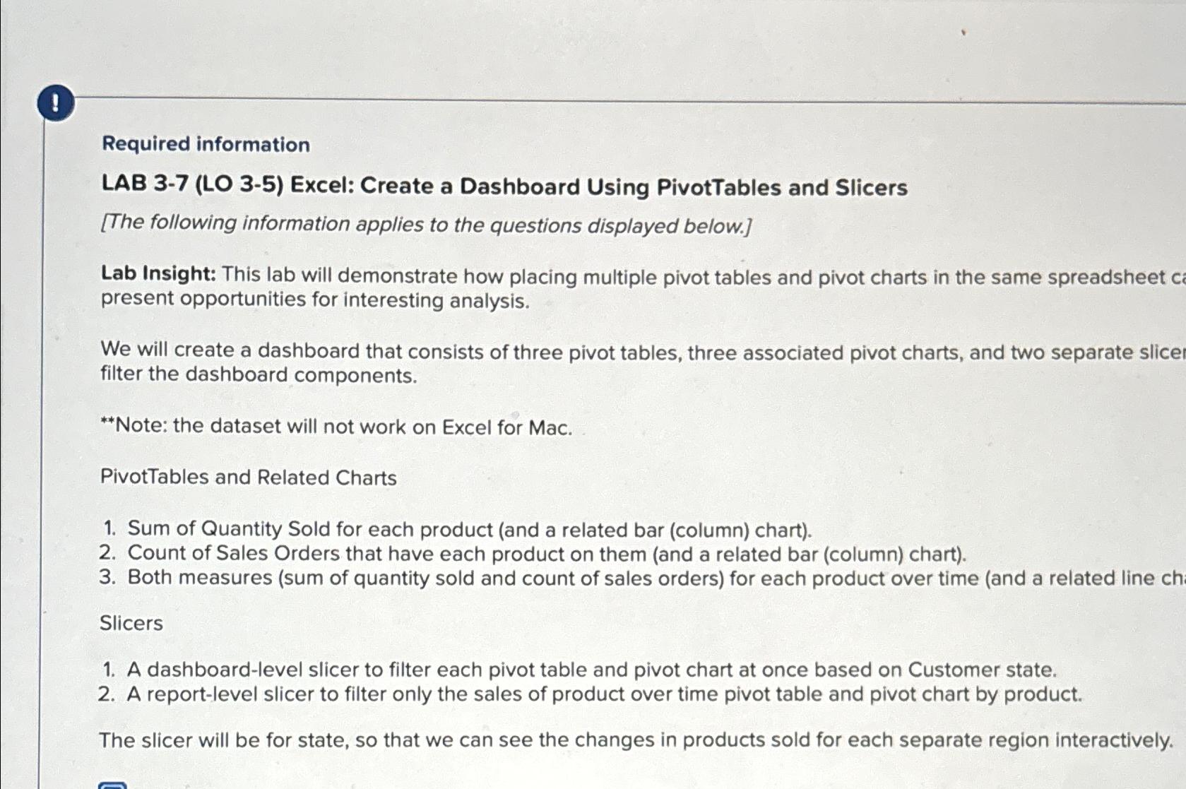Solved !Required informationLAB 3-7 (LO 3-5) ﻿Excel: Create | Chegg.com