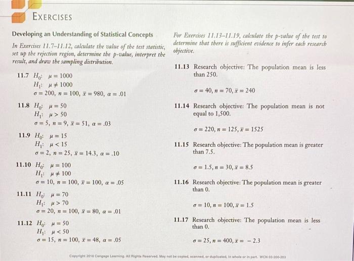Solved Developing an Understanding of Statistical Concepts | Chegg.com