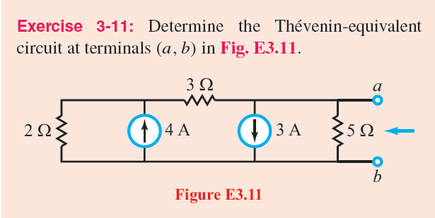Solved Exercise 3-11: Determine the Thévenin-equivalent | Chegg.com
