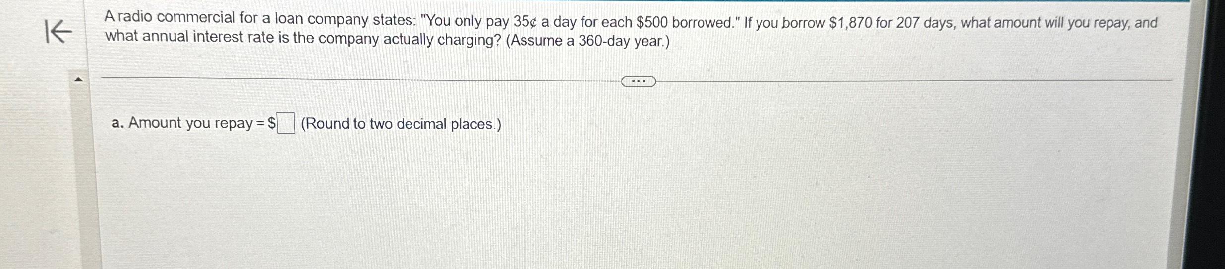 Solved Plewse solve amount you repay the and intrest it is | Chegg.com