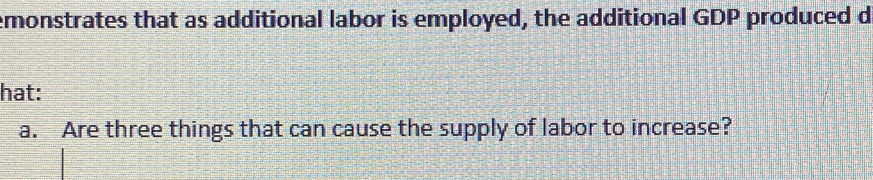Solved monstrates that as additional labor is employed, the | Chegg.com