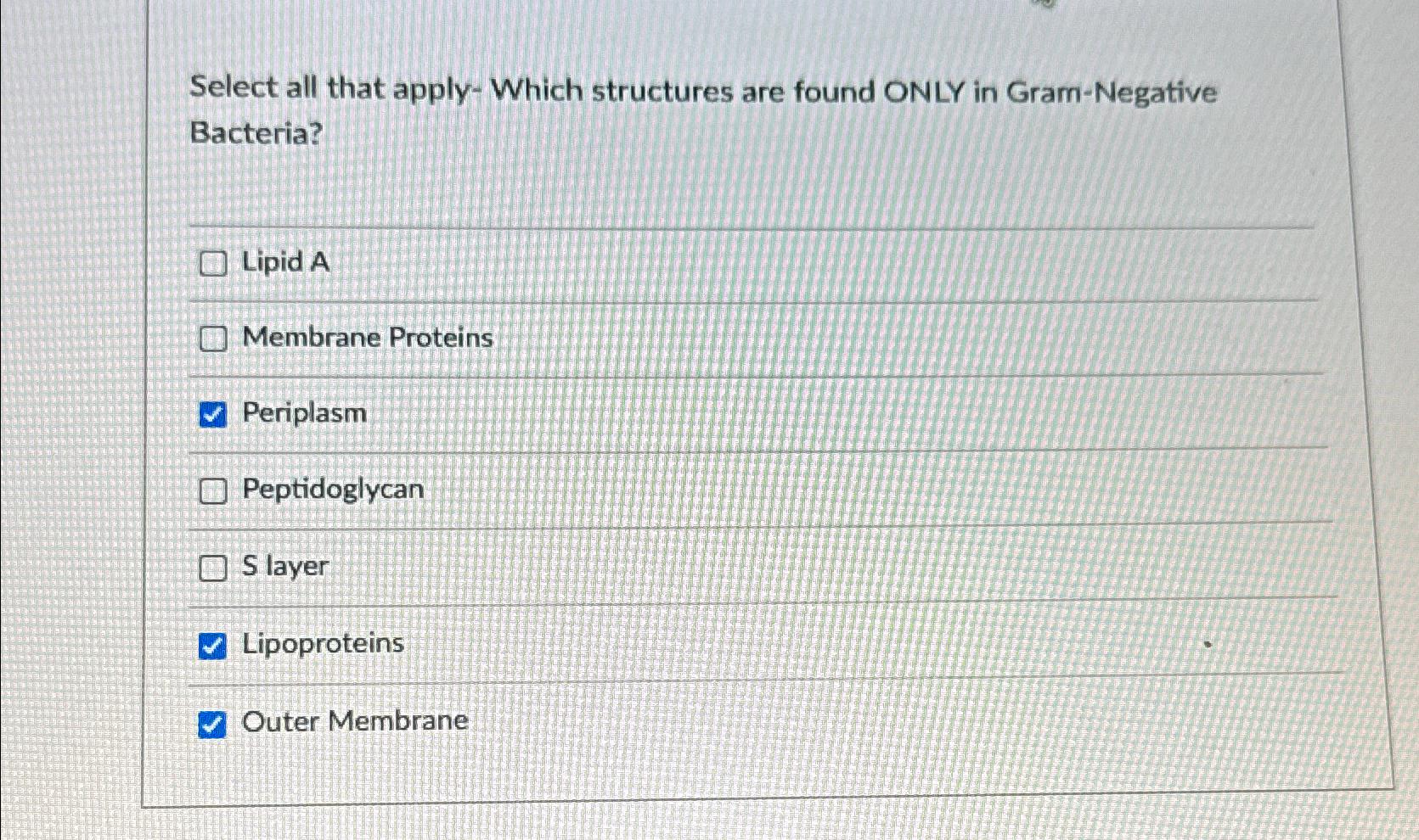 Solved Select all that apply- ﻿Which structures are found | Chegg.com