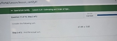 Solved //Portal/Lesson/lesson_certify脌Seve & Eit | Chegg.com