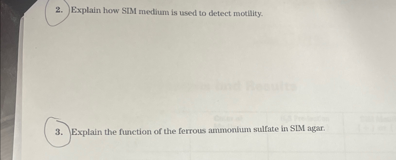 Solved Explain how SIM medium is used to detect | Chegg.com