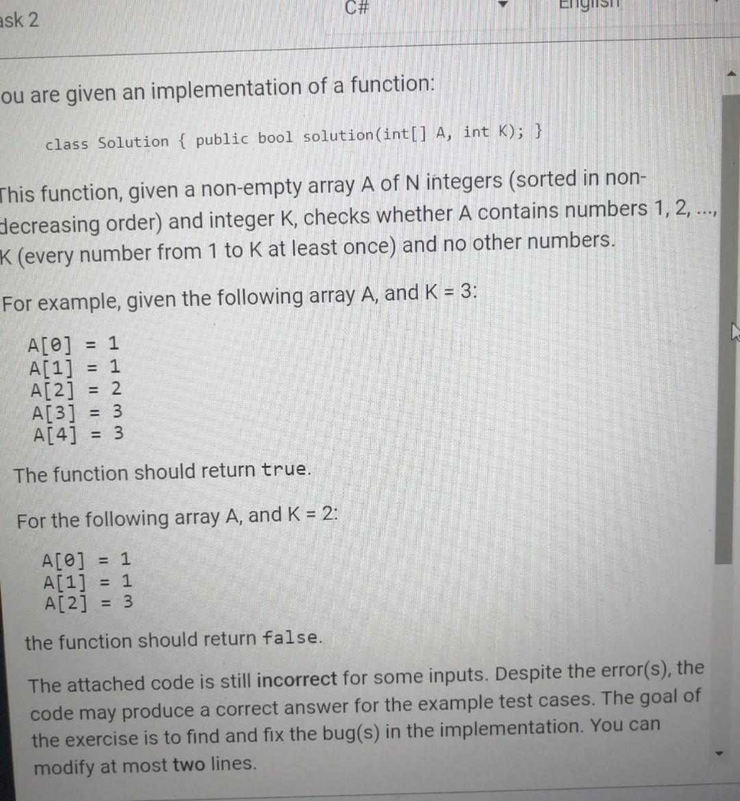 Solved ou are given an implementation of a function: class | Chegg.com