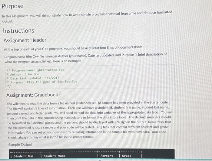 Solved Purpose In this assignment, you will demonstrate how | Chegg.com