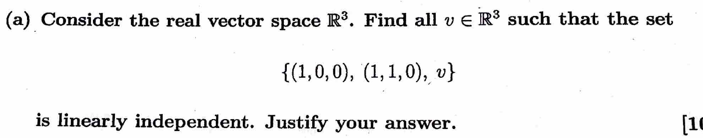 Solved A ﻿consider The Real Vector Space R3 ﻿find All