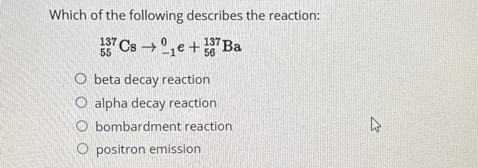 Solved Which of the following describes the | Chegg.com