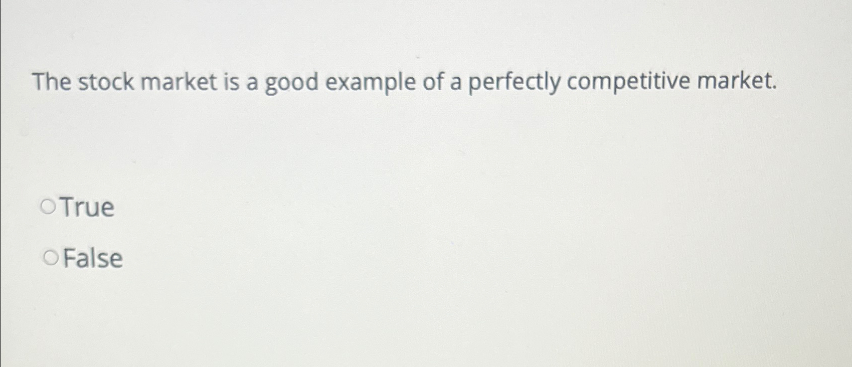 Solved The stock market is a good example of a perfectly | Chegg.com