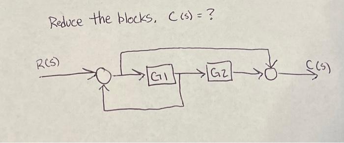 Solved Reduce the blocks, C(s)= ? | Chegg.com