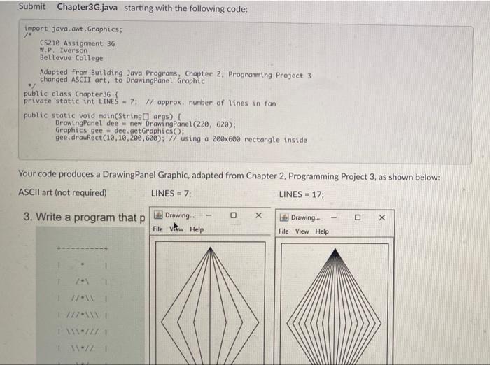 Solved Submit Chapter 3G.java starting with the following | Chegg.com