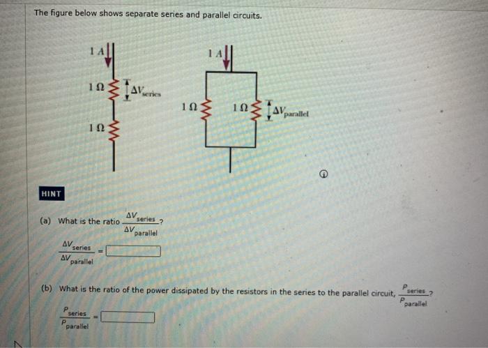 Solved The figure below shows separate series and parallel | Chegg.com