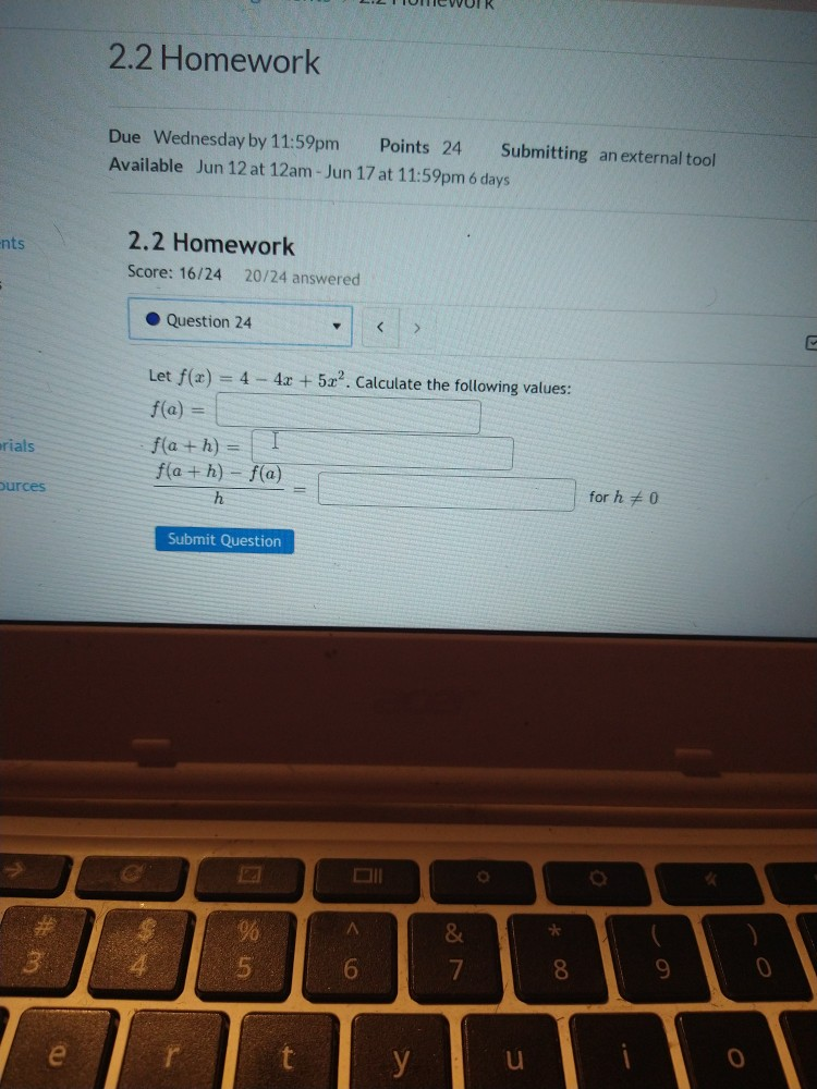 Solved 2.2 Homework Due Wednesday by 11:59pm Points 24 | Chegg.com