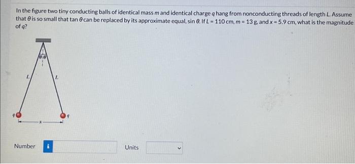 Solved In the figure two tiny conducting balls of identical | Chegg.com