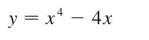 Solved Sketch the curve y=x4-4x | Chegg.com
