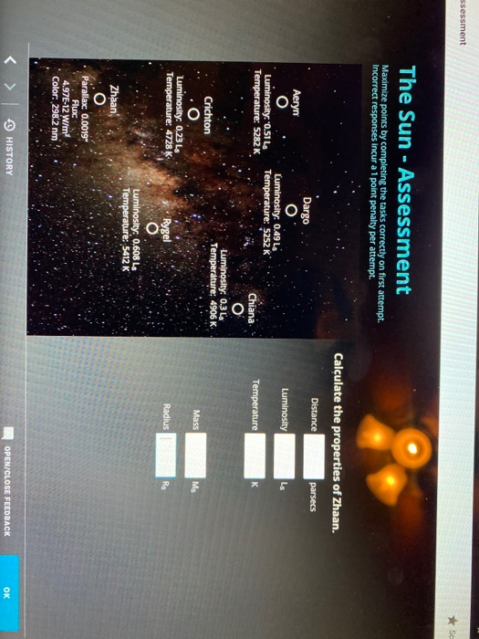ssessment Sc The Sun - Assessment Maximize points by | Chegg.com