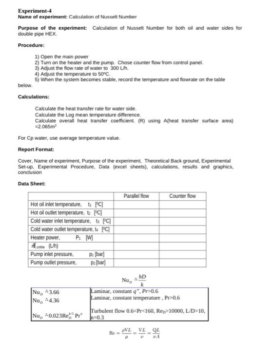 Solved Experiment-3 Name of experiment: Calculation of heat | Chegg.com