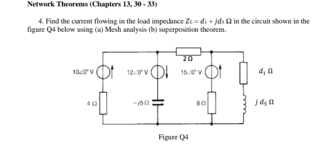 Solved Network Theorems (Chapters 13, 30 - 33)4. ﻿Find the | Chegg.com