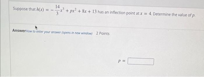 Solved Given g(x) = px? + 32x – 2, find a value for p so | Chegg.com
