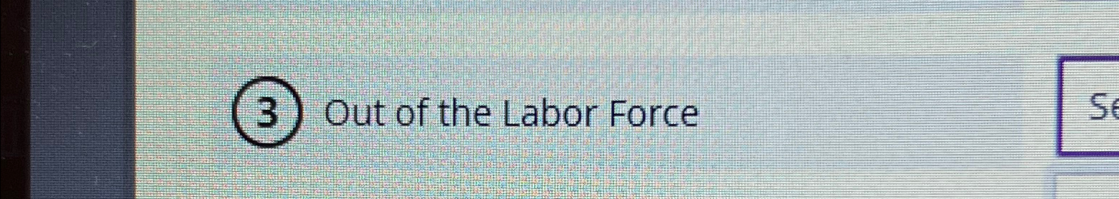 Solved (3) ﻿Out of the Labor Force | Chegg.com