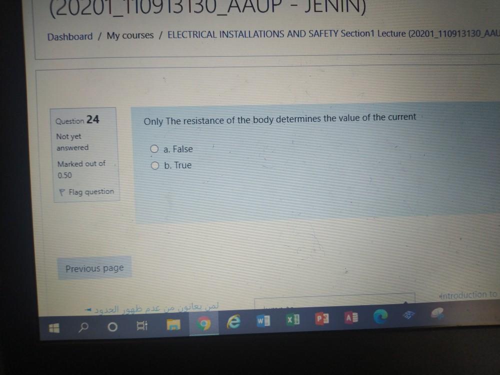Solved (20201_110913130_AAUP - JENIN) Dashboard / My courses | Chegg.com
