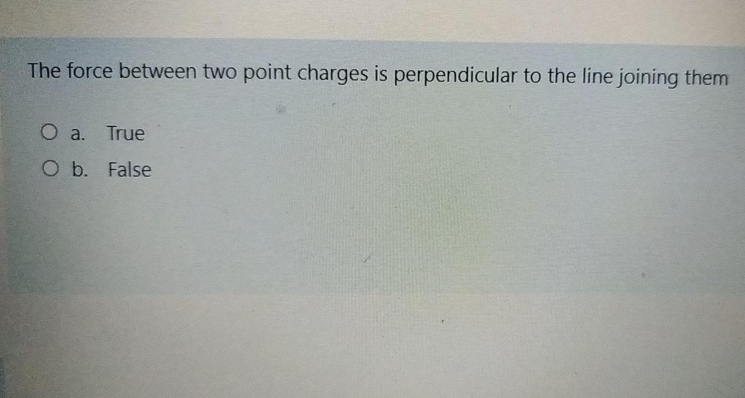 Solved The force between two point charges is linearly | Chegg.com