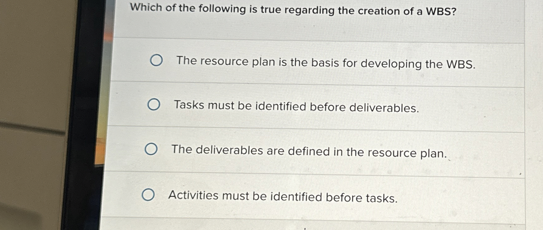 Solved Which of the following is true regarding the creation | Chegg.com