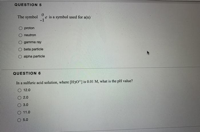 Solved QUESTION 5 The symbol 0 -1 e is a symbol used for | Chegg.com