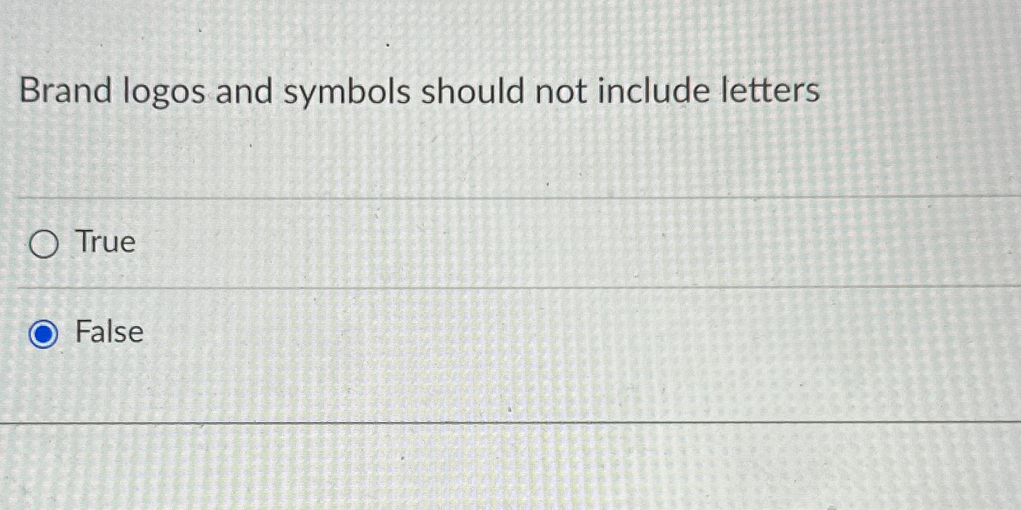 Solved Brand logos and symbols should not include | Chegg.com