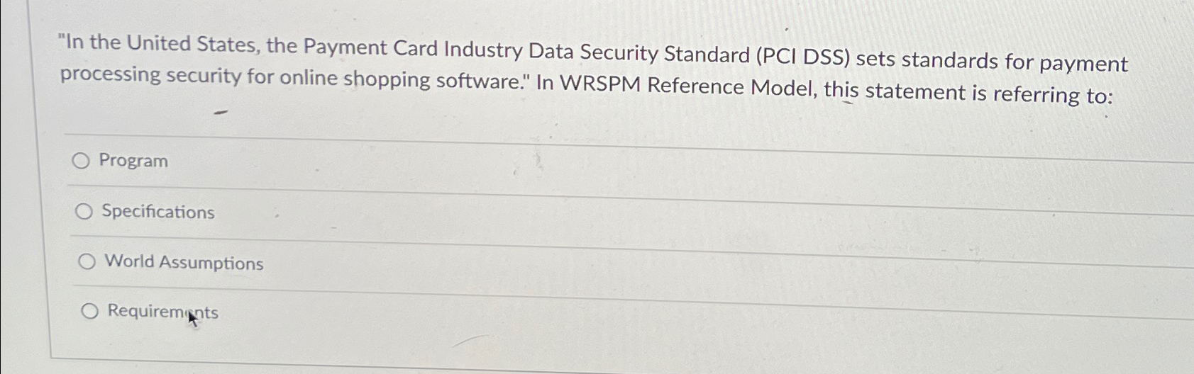 Solved "In the United States, the Payment Card Industry Data | Chegg.com