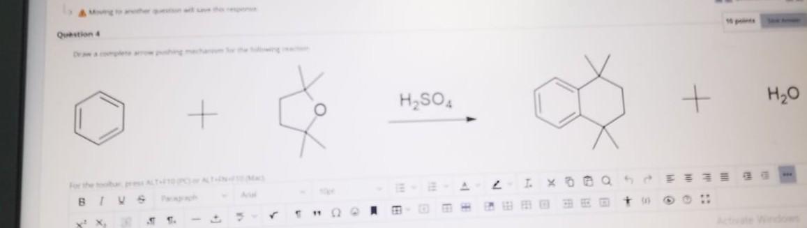 Solved Question H2SO4 + + H₂O 2 BIS . Draw a complete | Chegg.com