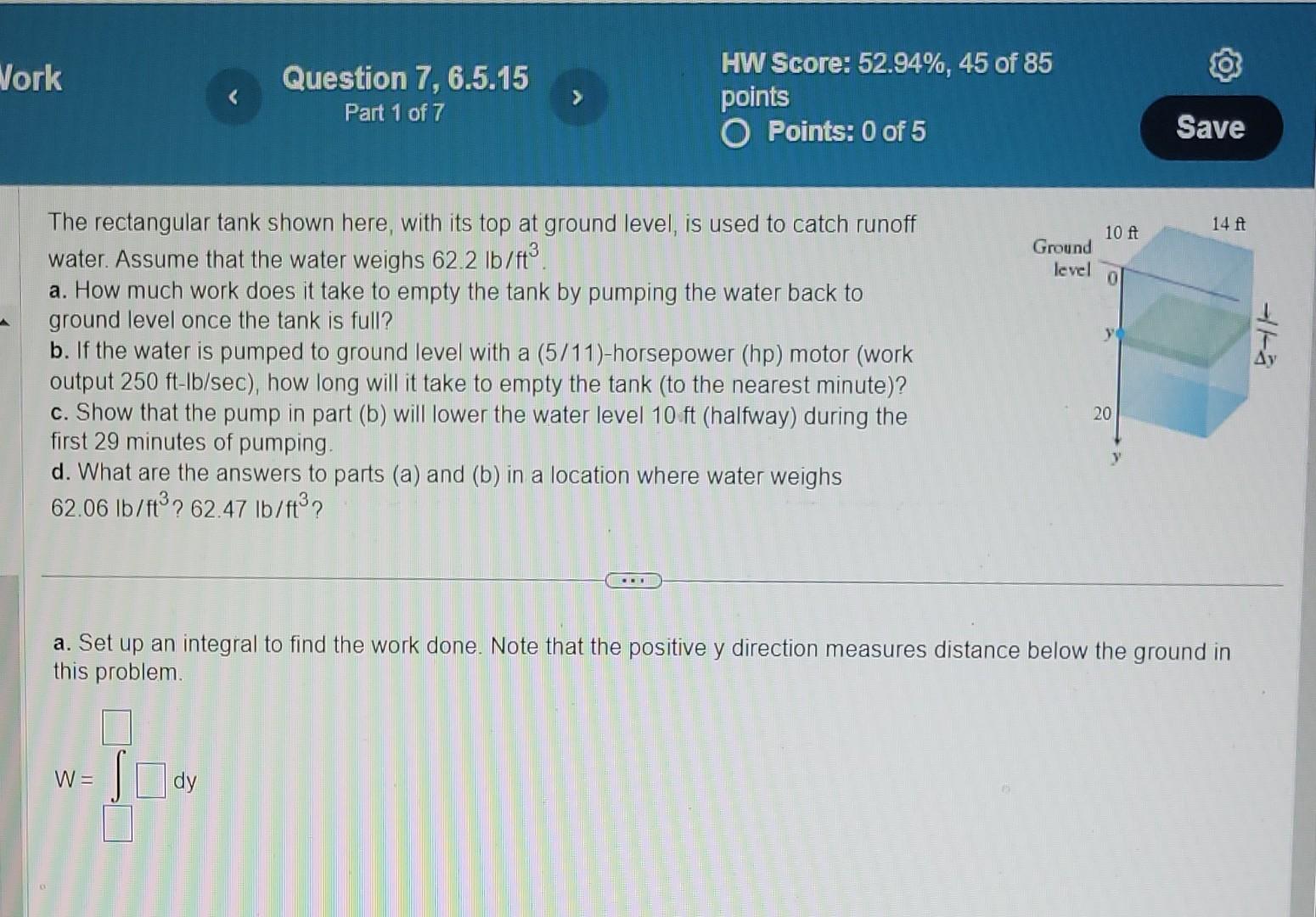 Solved The rectangular tank shown here, with its top at | Chegg.com