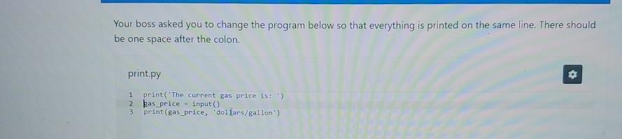 Solved Your boss asked you to change the program below so | Chegg.com