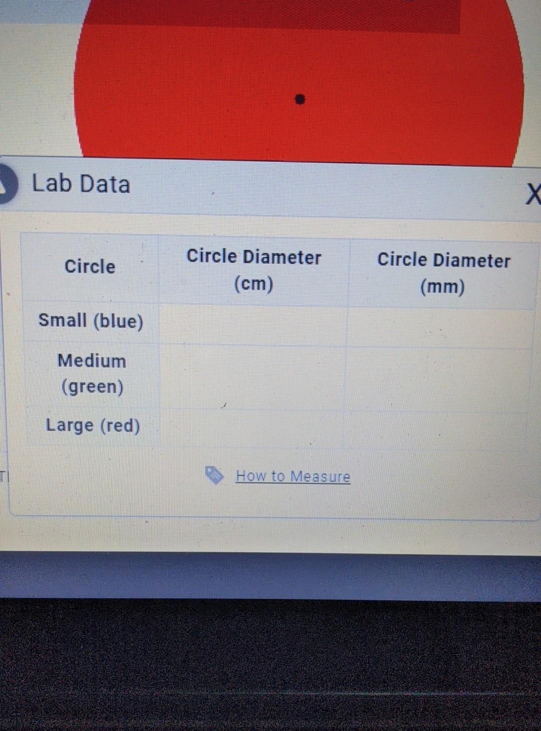 Solved TI cm 0 2 3 4 Lab Data Circle PHASE 1: Measuring | Chegg.com