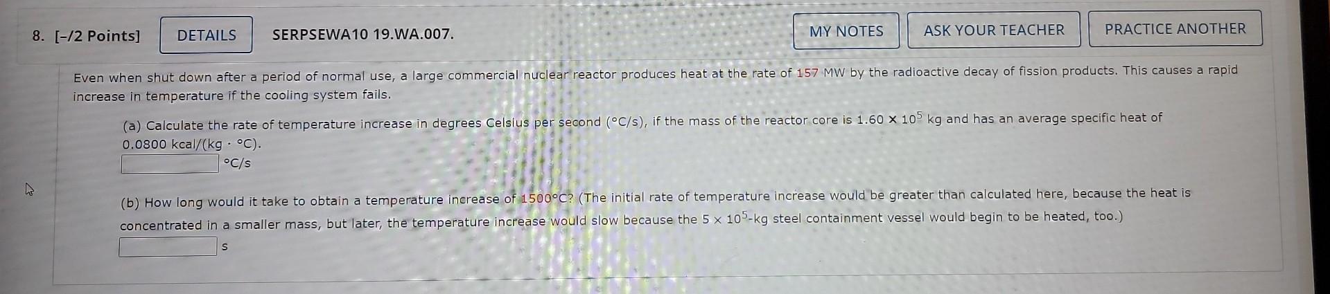 Solved increase in temperature if the cooling system fails. | Chegg.com