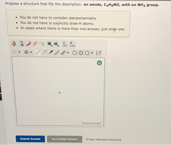 Solved Propose a structure that fits the description: an | Chegg.com