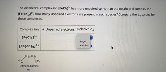 Solved The octahedral complex ion [FeCl6]33 has more | Chegg.com