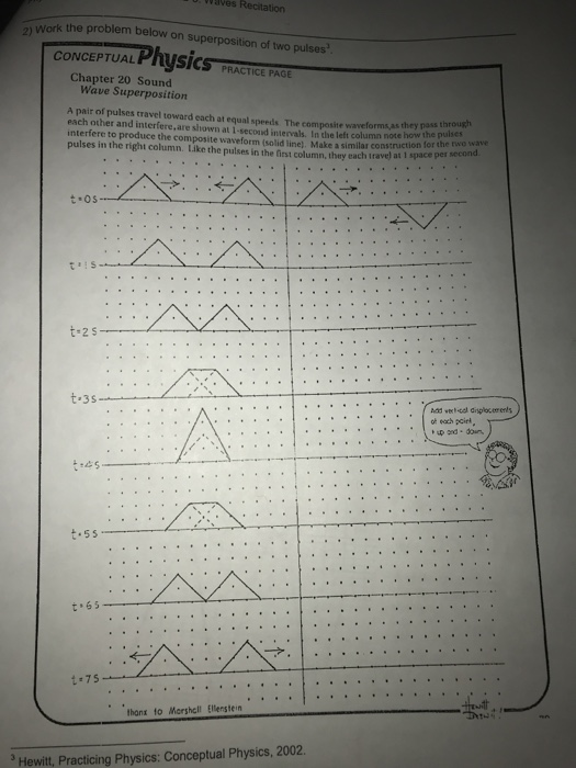 Solved Waves Recitation Work the problem below on | Chegg.com