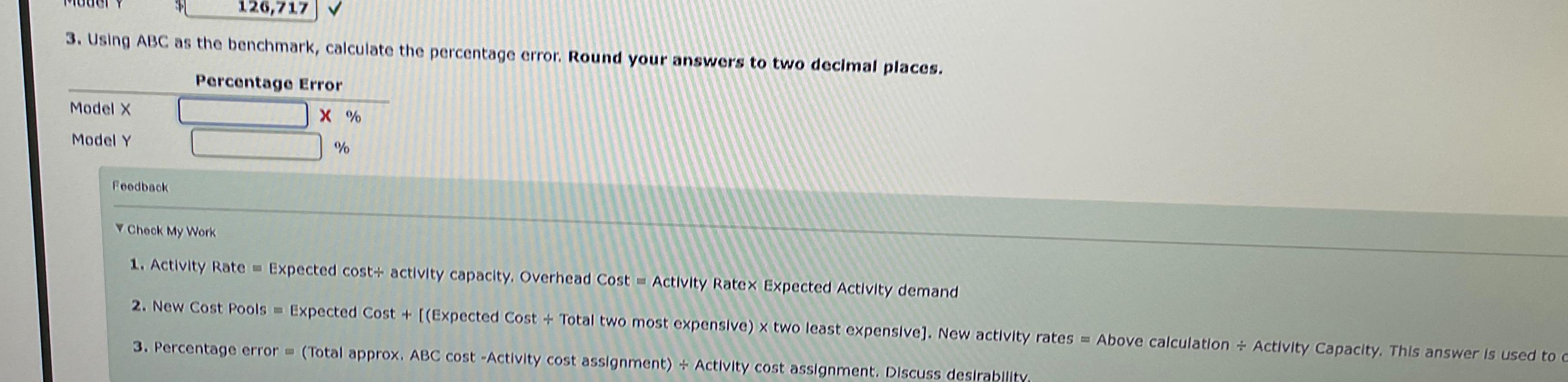 Solved Using ABC as the benchmark, calculate the percentage | Chegg.com