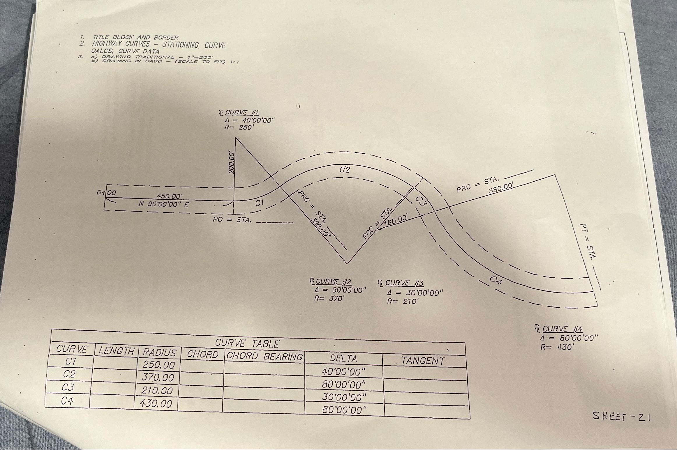 Solved Need help finding the length,chord,chord bearing, and | Chegg.com