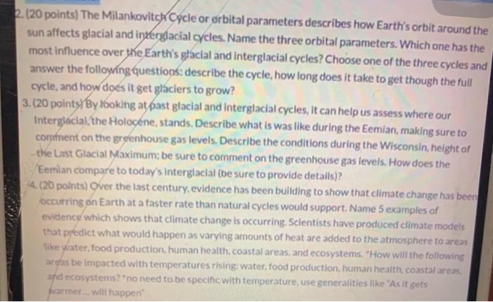Solved 2.120 points) The Milankovitýcle or orbital | Chegg.com