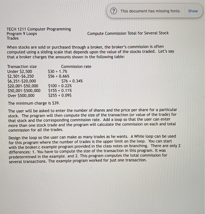 Solved ? This document has missing fonts. Show TECH 1211 | Chegg.com
