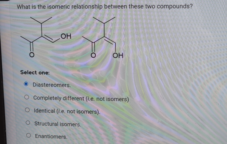 Solved What is the isomeric relationship between these two | Chegg.com