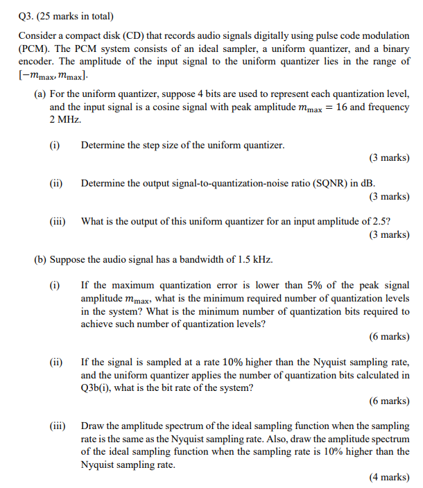 Solved Q2. (25 ﻿marks in total)(a) ﻿An angle modulated | Chegg.com