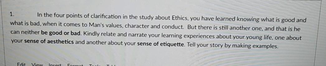 Solved 1. In the four points of clarification in the study | Chegg.com