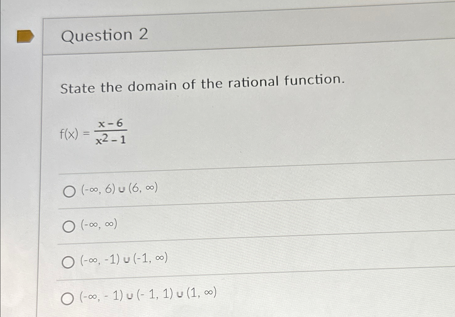 Solved Question 2State the domain of the rational | Chegg.com